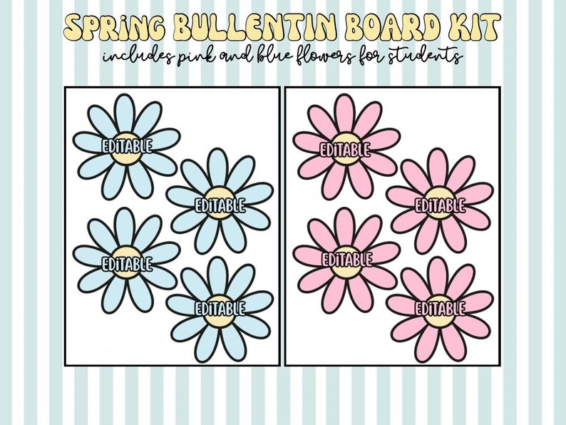 Spring Classroom Bulletin Board Kit, Classroom Decor - Etsy