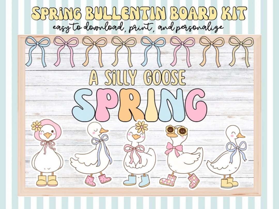 Spring Classroom Bulletin Board Kit, Classroom Decor - Etsy