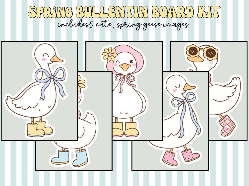 Spring Classroom Bulletin Board Kit, Classroom Decor - Etsy
