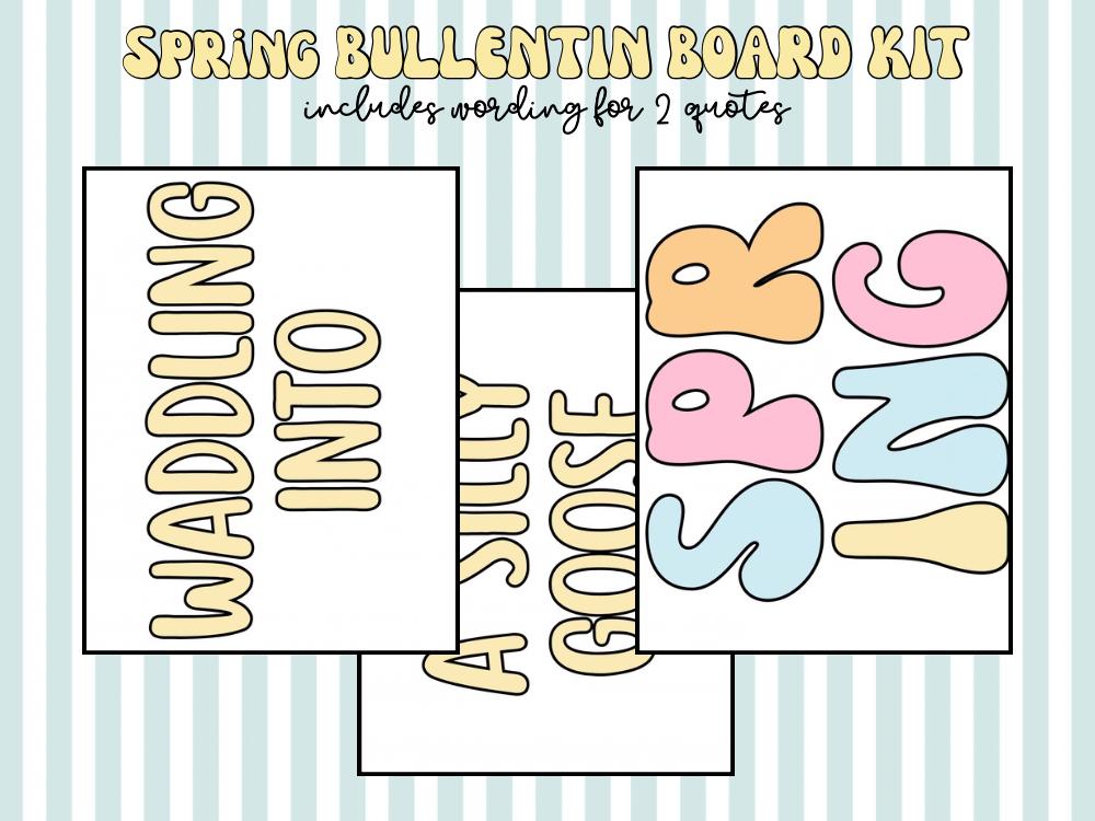 Spring Classroom Bulletin Board Kit, Classroom Decor - Etsy