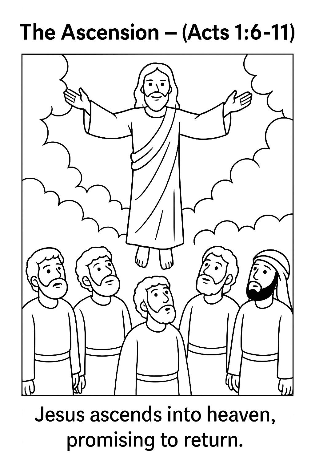 Printable Bible Story Coloring Pages Set | 25 Christian Coloring Sheets ...