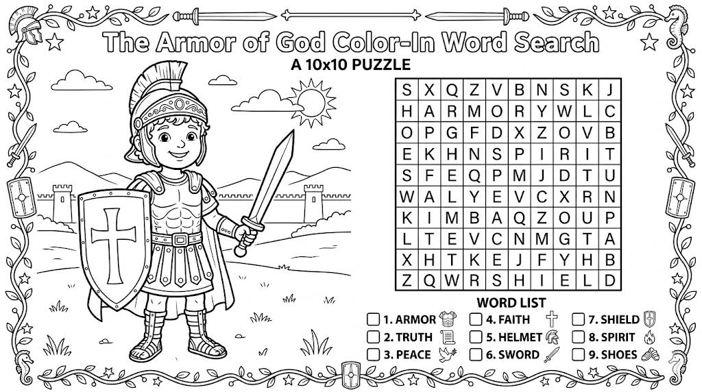 Bible Story Word Search & Coloring Pages | Printable Sunday School ...