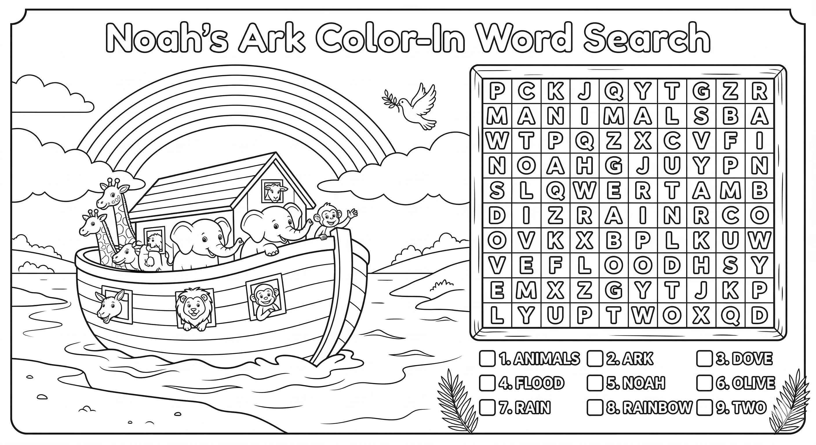 Bible Story Word Search & Coloring Pages | Printable Sunday School ...