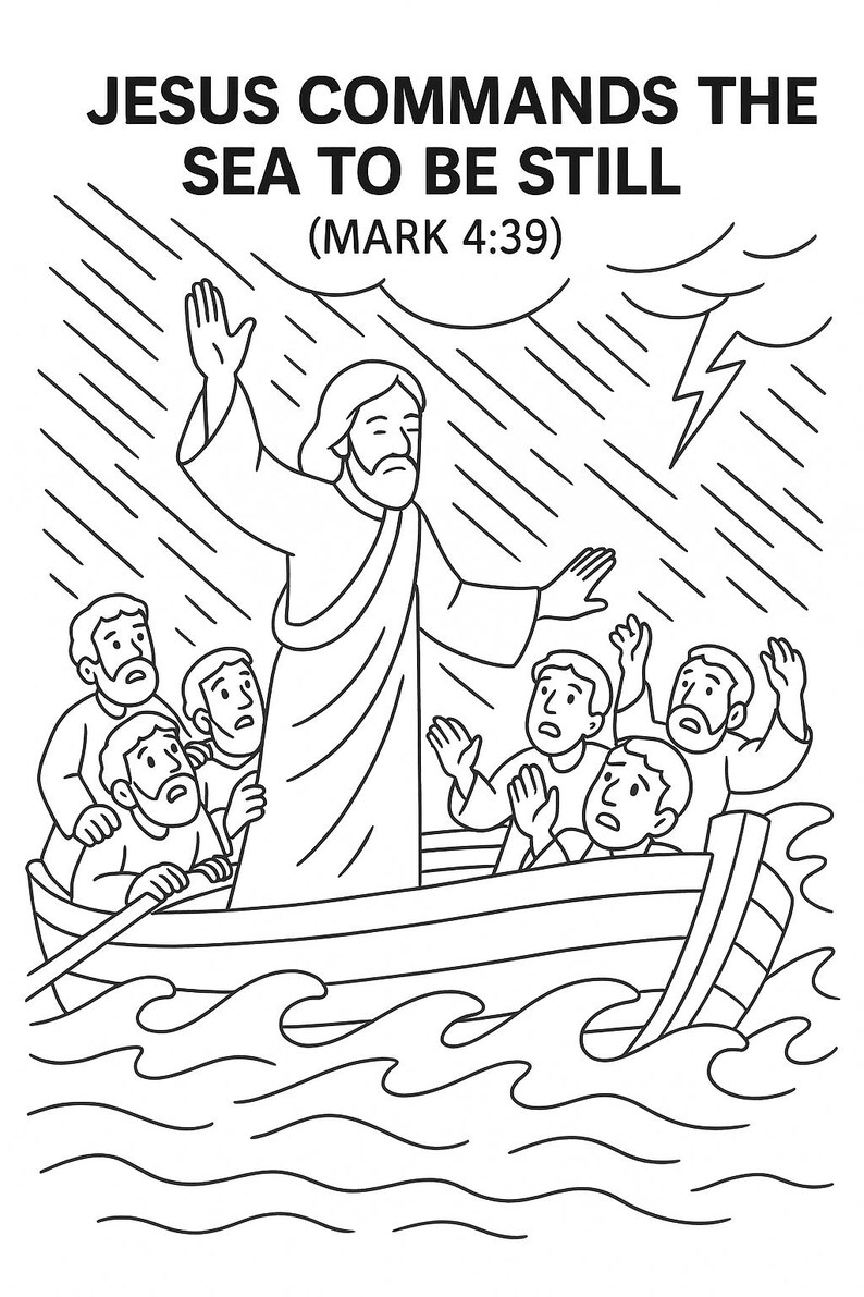 Bible Story Mini Series Coloring Pages 19 to Complete. - Etsy