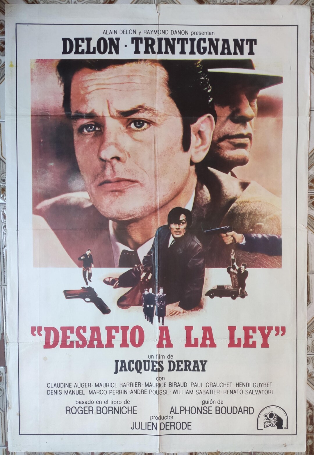 1975 Original Spanish Movie POSTER Flic Story Alain Delon Trintignant ...