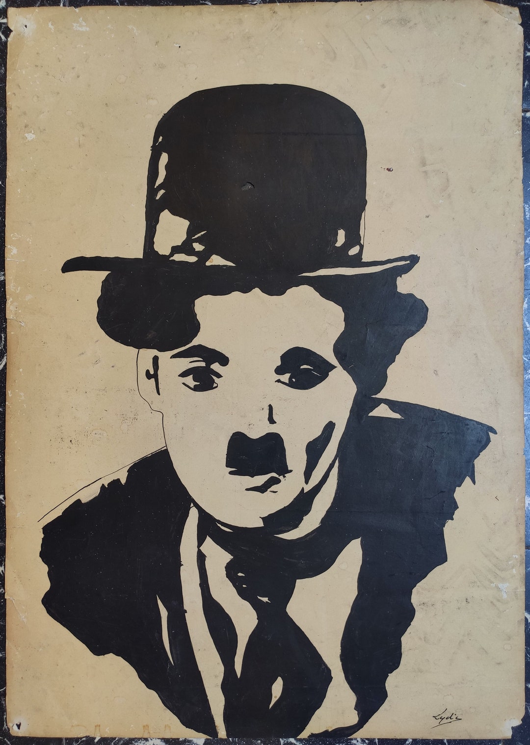 42X30 Original Ink Drawing Charlie Chaplin by Artist Lydis - Etsy