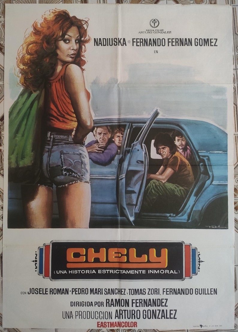 1977 Original Spanish Movie POSTER Chely Gang Criminal Nadiuska ...
