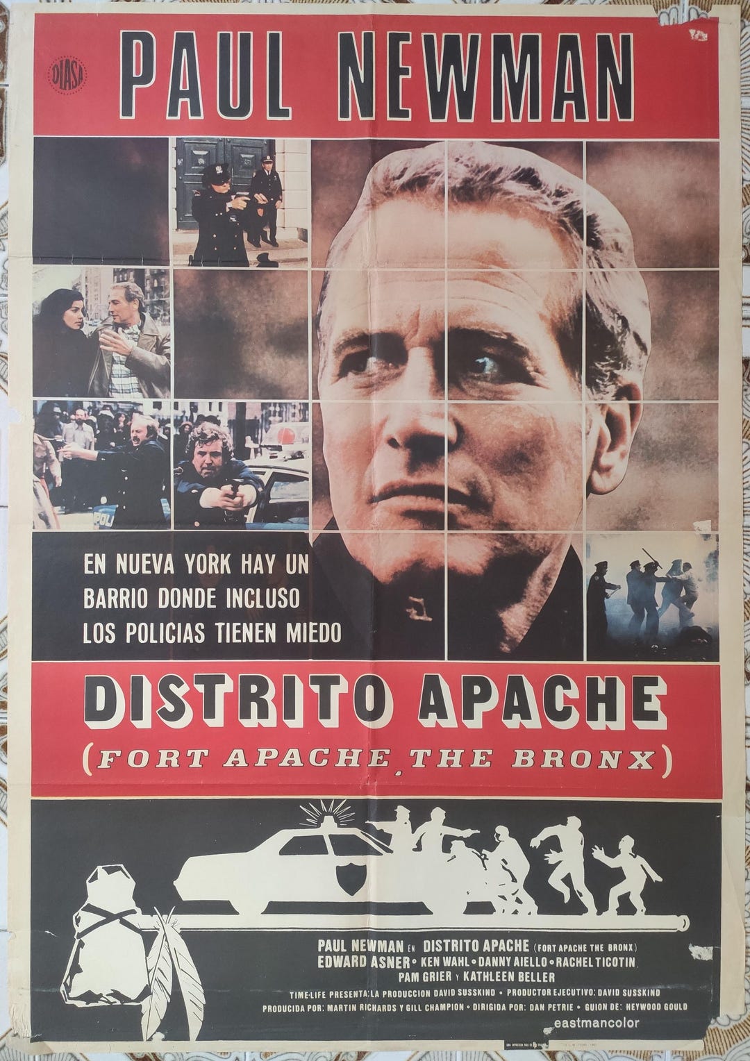 1981 Original Spanish Movie POSTER Fort Apache the Bronx Paul Newman ...