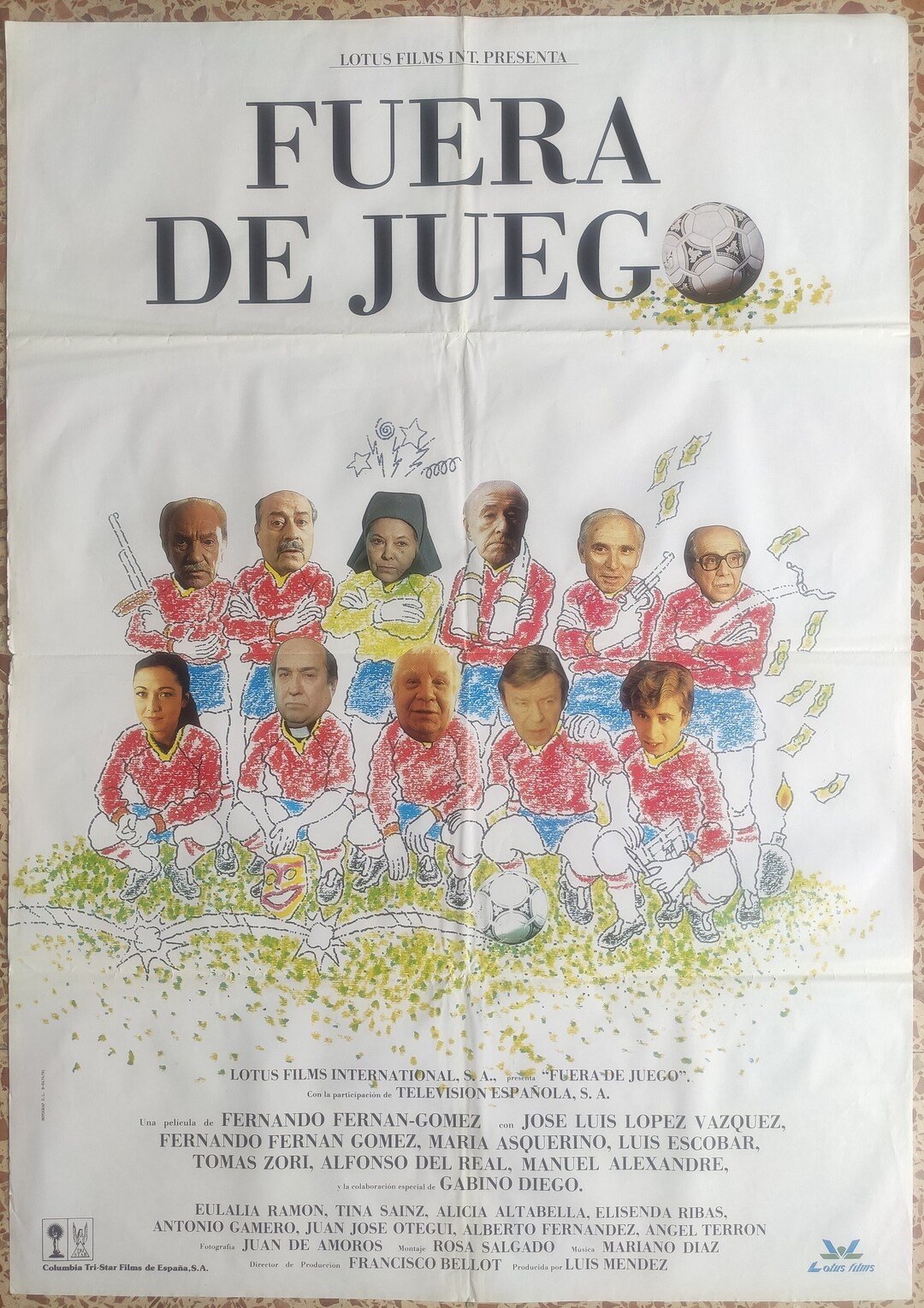 100x70 Original Spanish Movie POSTER Offsides Fuera De Juego 1991 ...