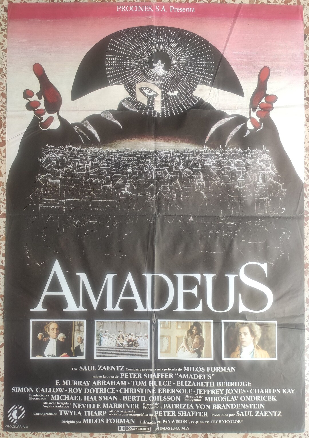 100x70 Original Spanish Movie POSTER Amadeus Film Milos Forman Music ...
