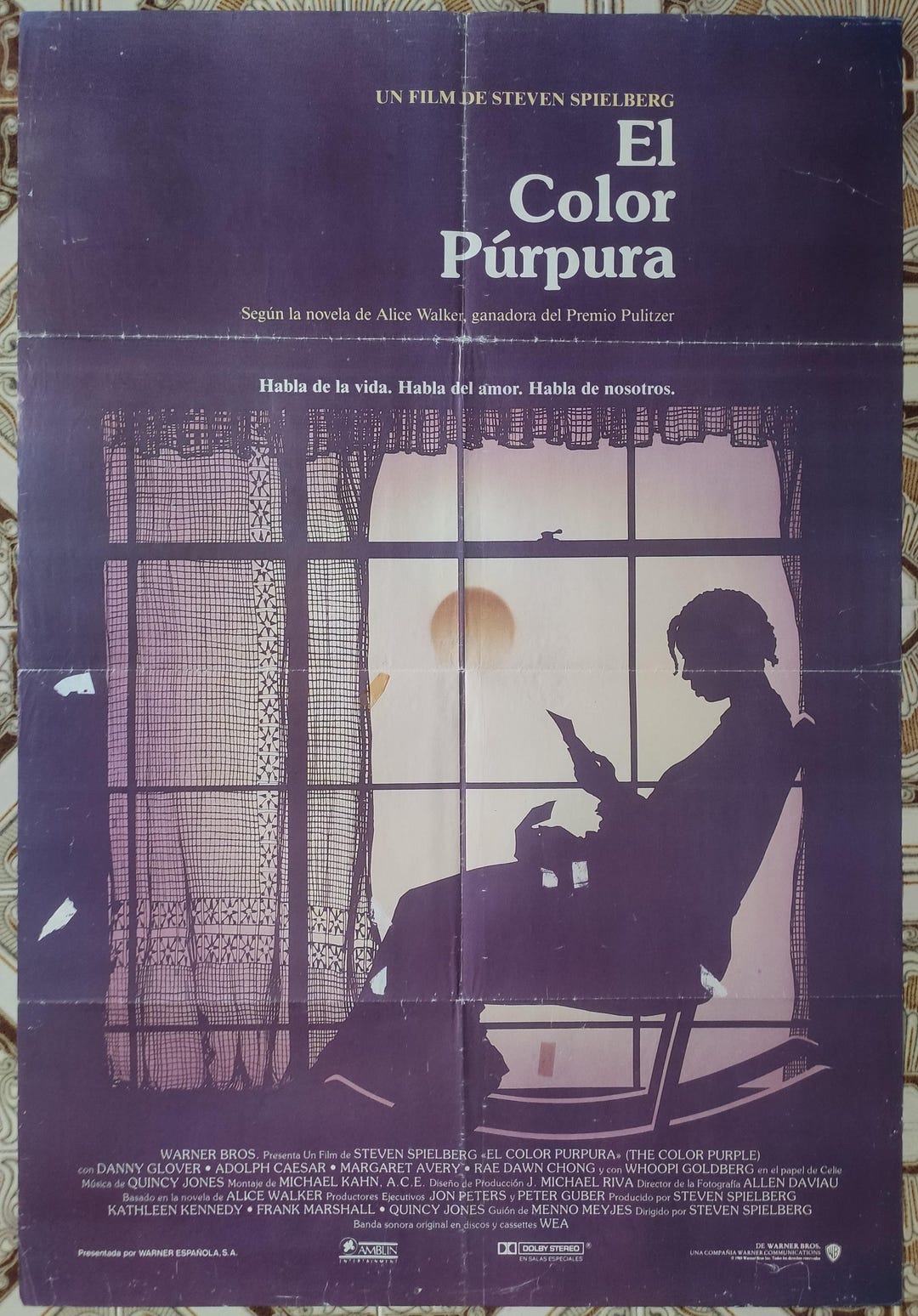 1985 Original Spanish Movie POSTER Color Purple Spielberg Goldberg ...