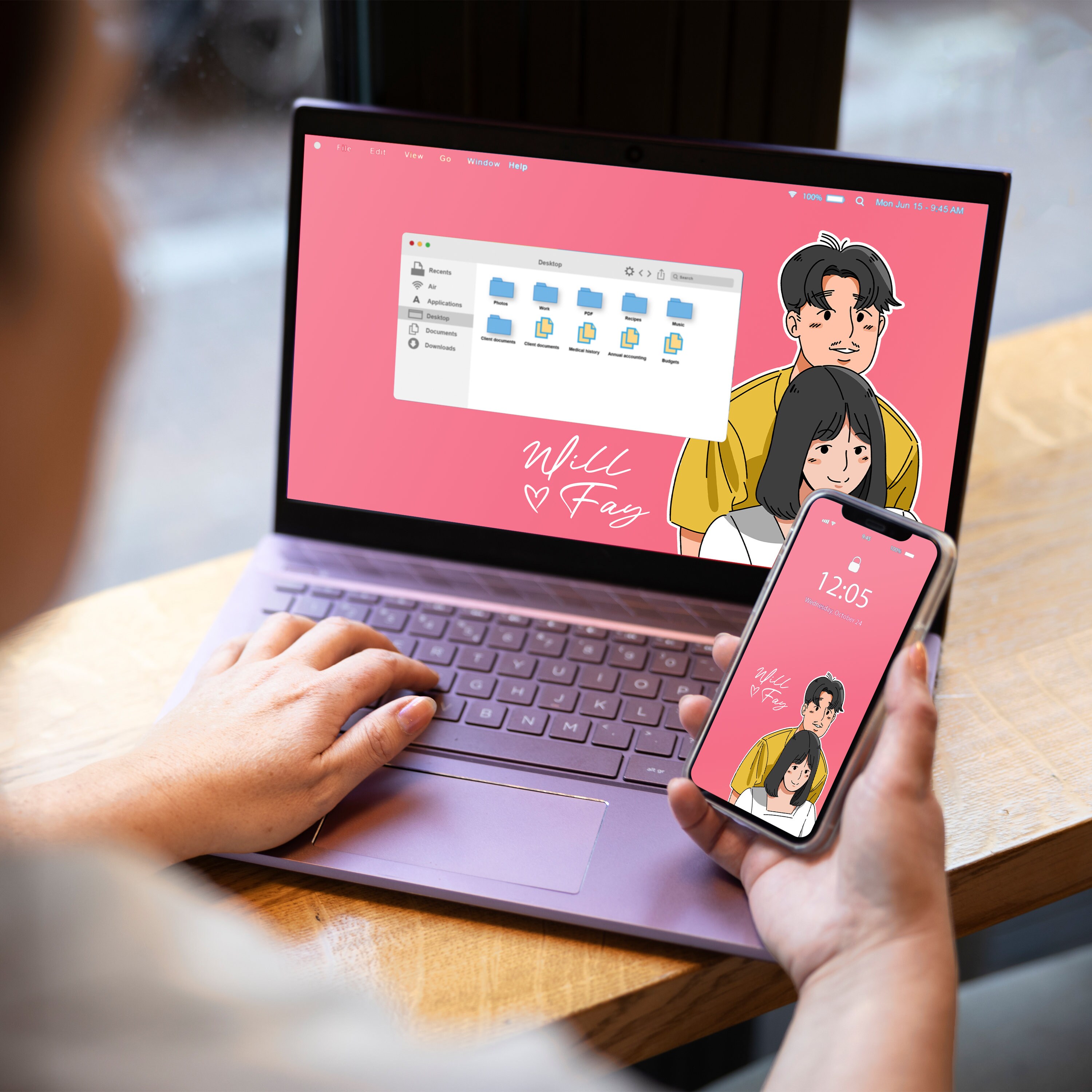 Personalized Portrait Wallpaper, Customized Phone Wallpaper, Customized ...