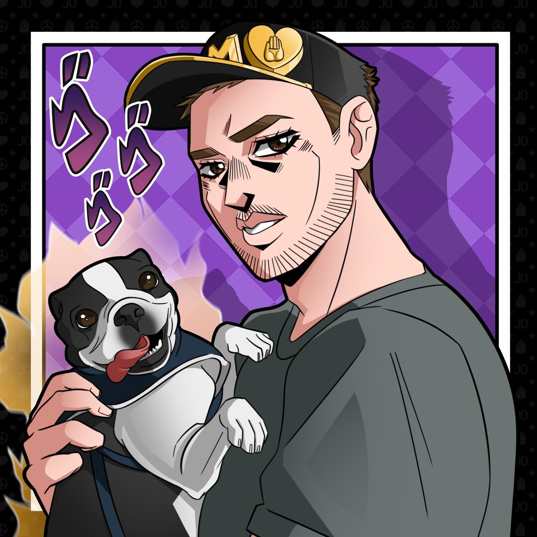 Jojo Custom Portrait Solo With Pet Shoulder-up Gift - Etsy