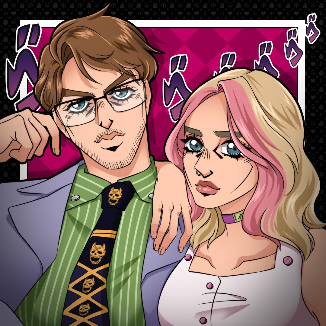 Jojo Custom Portrait Couple Shoulder-up Gift - Etsy