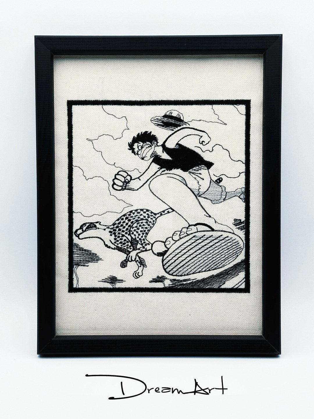 One Piece Luffy Embroidered Framework/ One Piece Framework Embroidery ...