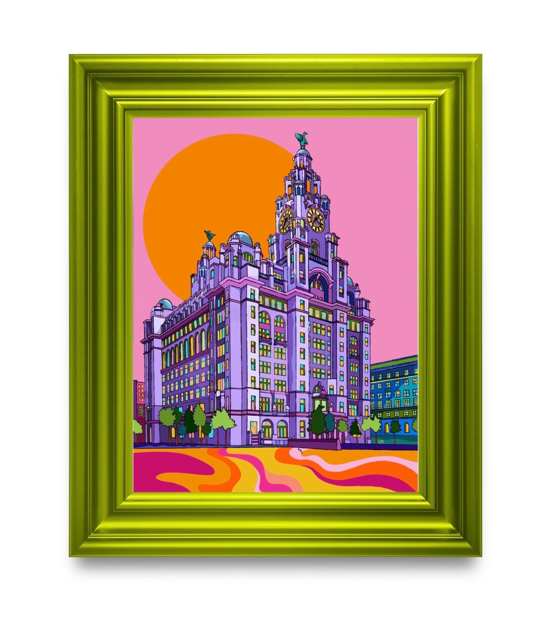 Liverpool Art Print: Colourful Illustration - ‘ the Lavish Liver ...