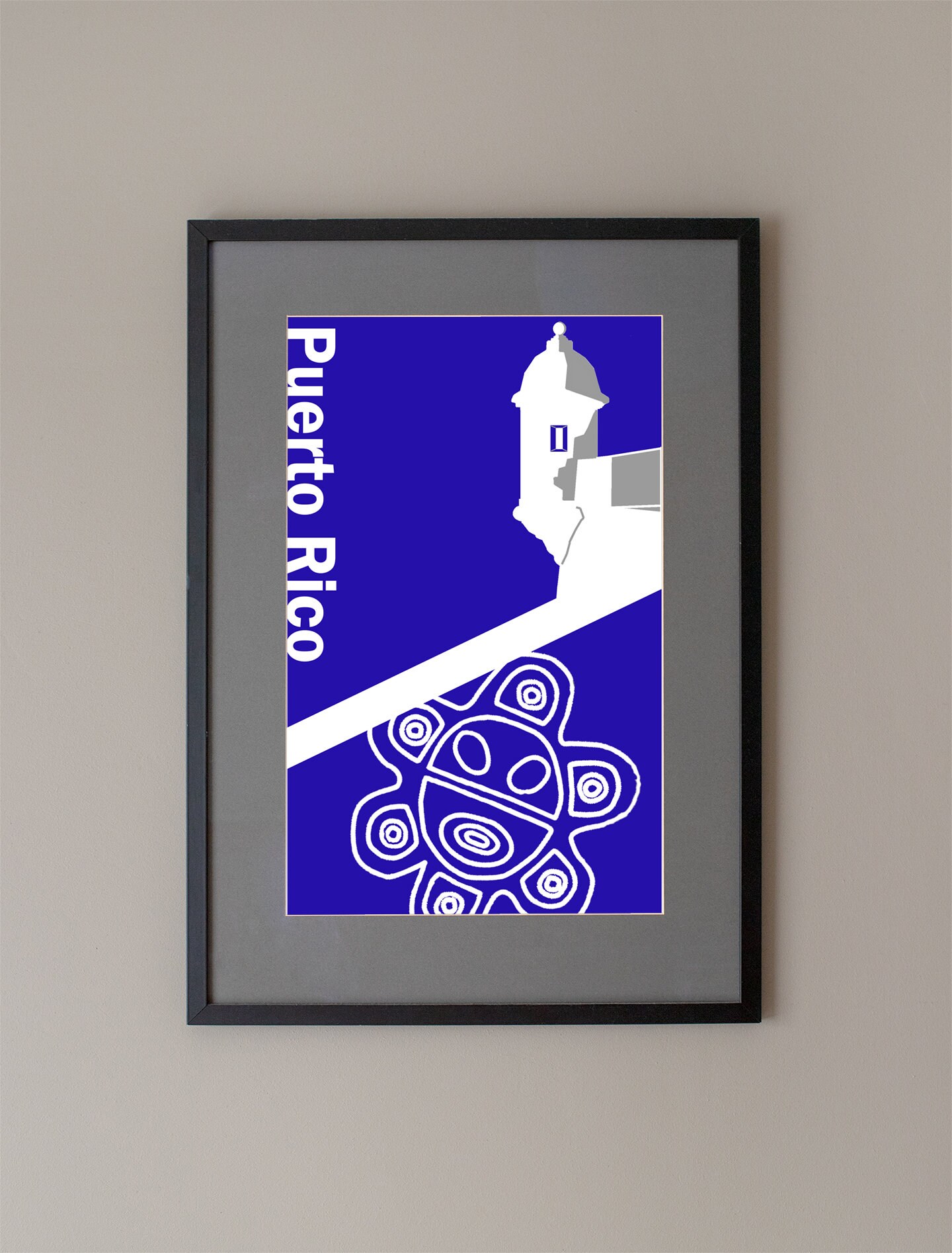 Puerto Rico Wall Art, El Morro Minimalist Print, Vector Style ...