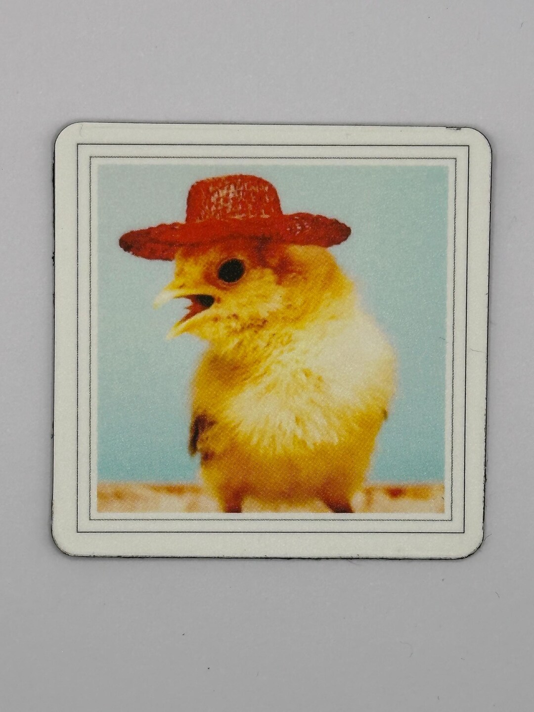2" X 2" Small Magnet - Chick in Red Hat With a Lot to Say - Etsy