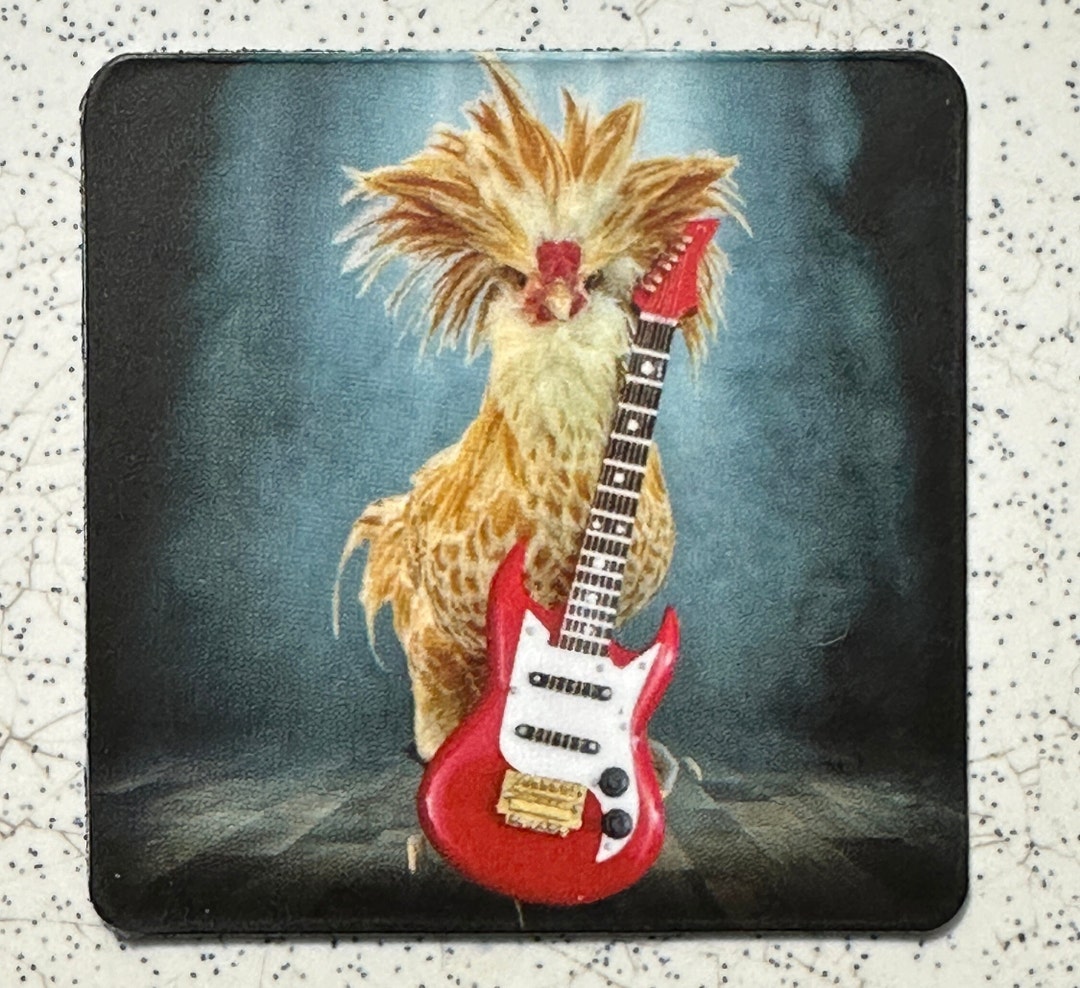 2x2 Small Magnet Rock Star Chicken Willie Nelson Free Shipping - Etsy