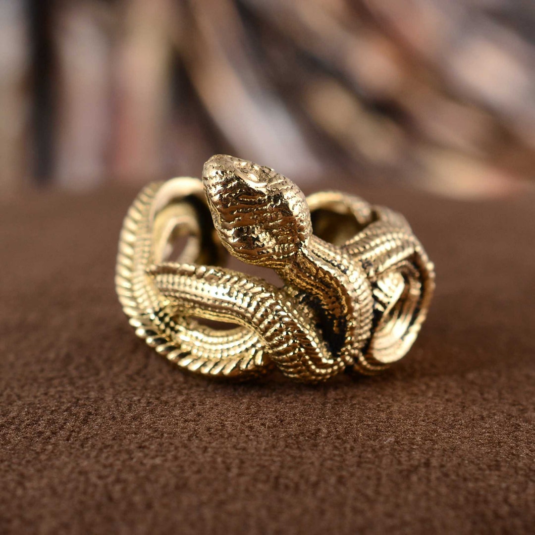 Snake Ring, Gold Snake Ring, Serpent Ring, Statement Ring, Silver Snake ...