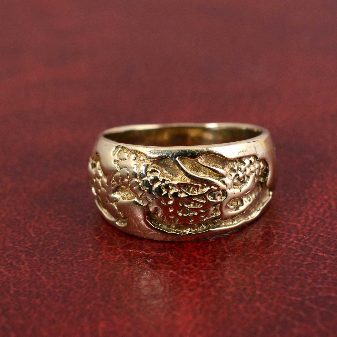 Dragon Signet Ring, Knight Symbol Ring, Ethnic Ring for Men,statement ...
