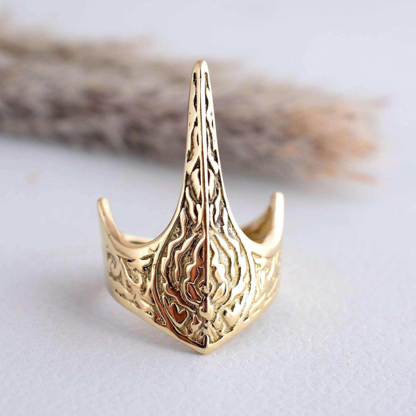 Embroidered Archer Ring, Thumb Silver Men Ring, Zihgir Ring, Hand ...