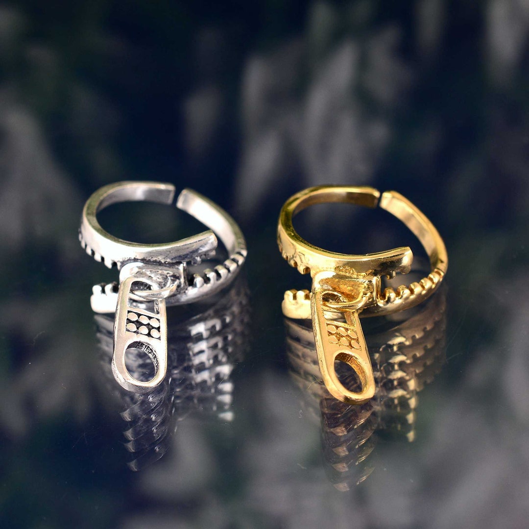 Zipper Ring, Zip Ring, Boho Ring, Bohemian Rings, Unisex Gift Ring ...