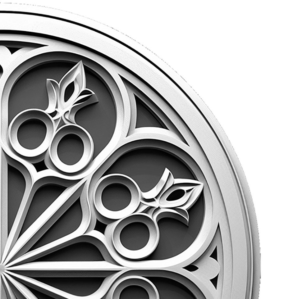 Laser Engrave File | 3D Illusion | 3d Church Windows Round Art | PNG ...