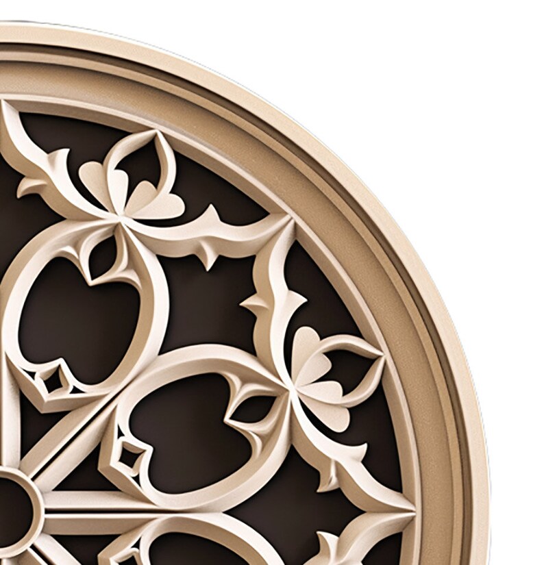 Laser Engrave File | 3D Illusion | 3d Church Arched Windows Round | PNG ...