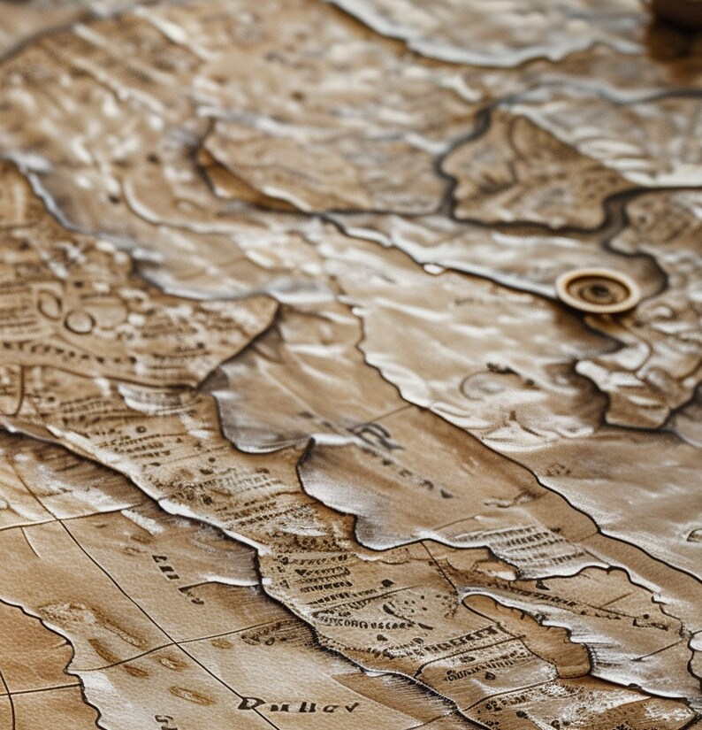 Treasure Map With Old Compass | Laser Engraving File | Laser Ready ...