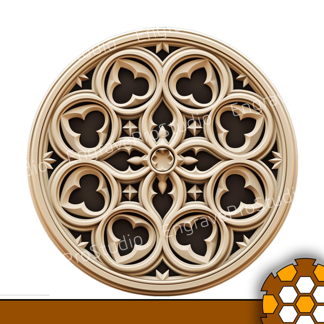 3D Illusion | Laser Engrave File | Arched 3d Church Window Round Art ...