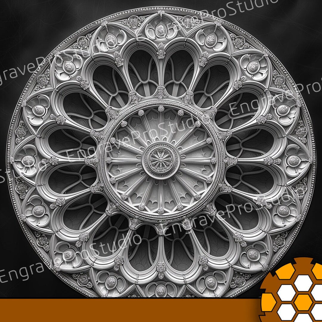 3d Church Windows Laser Engrave File | 3D Illusion | PNG for Engraving ...