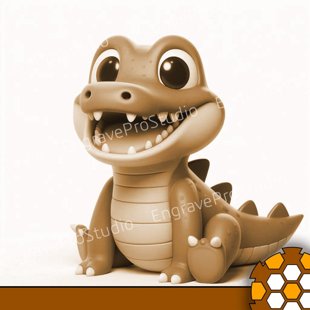 Laser Engraving | Laser Ready | Cute Alligator Baby Nursery Animal Art ...