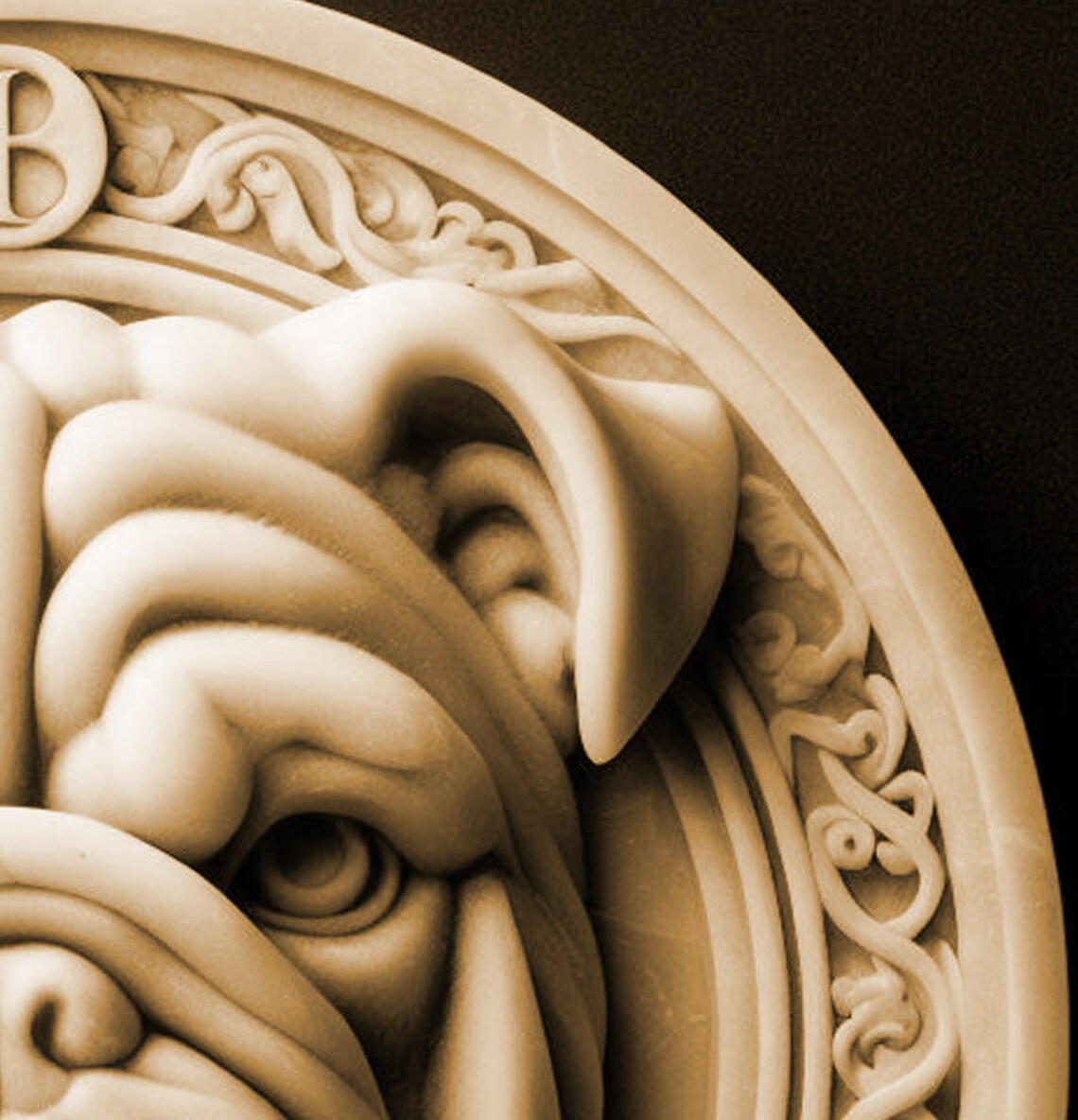 Dog Portrait English Bulldog | 3D Illusion Laser Engraved | Laser ...