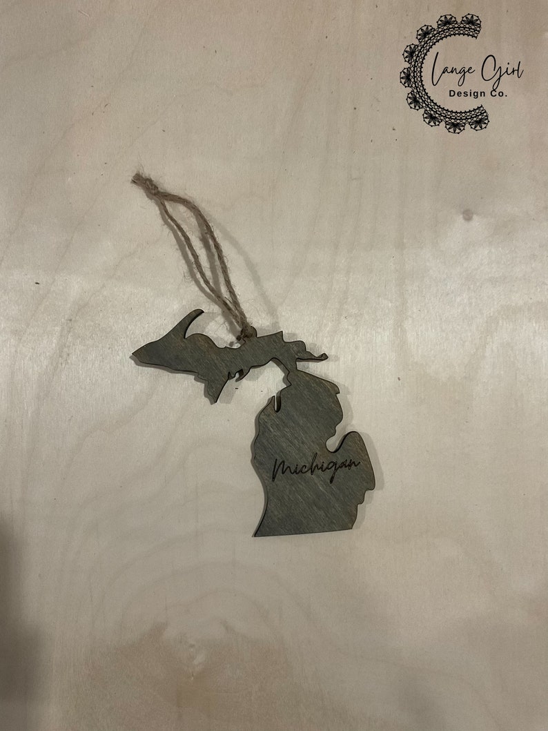 Michigan State Shape Ornament - Etsy