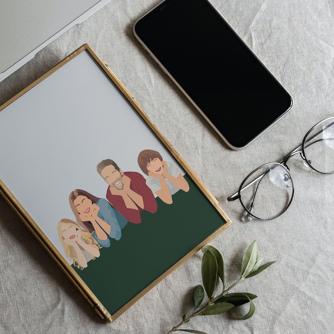Custom Family Faceless Portrait From Photo Custom Faceless - Etsy