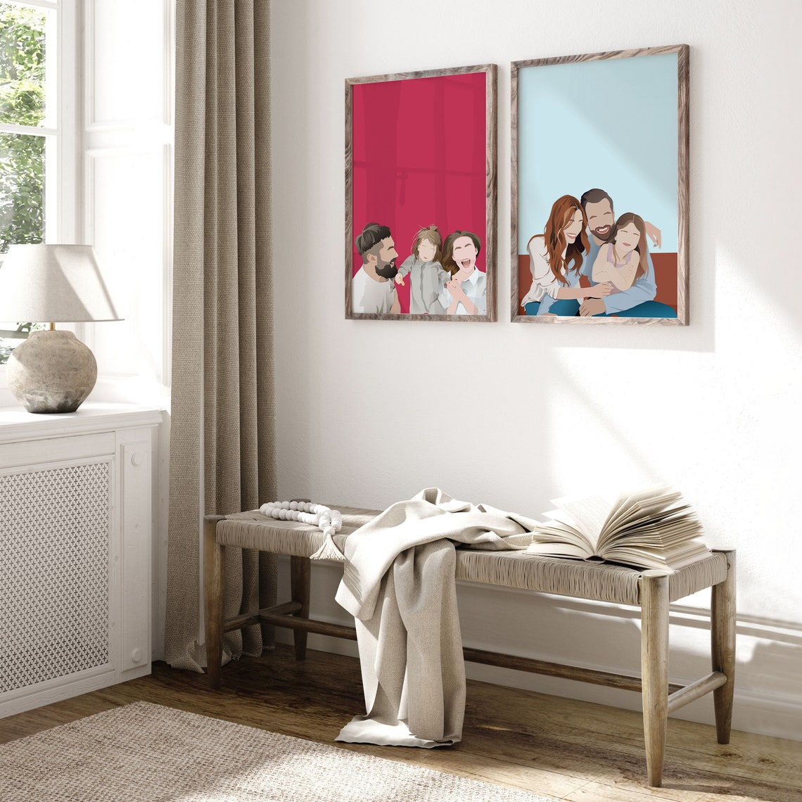 Custom Family Faceless Portrait From Photo Custom Faceless - Etsy