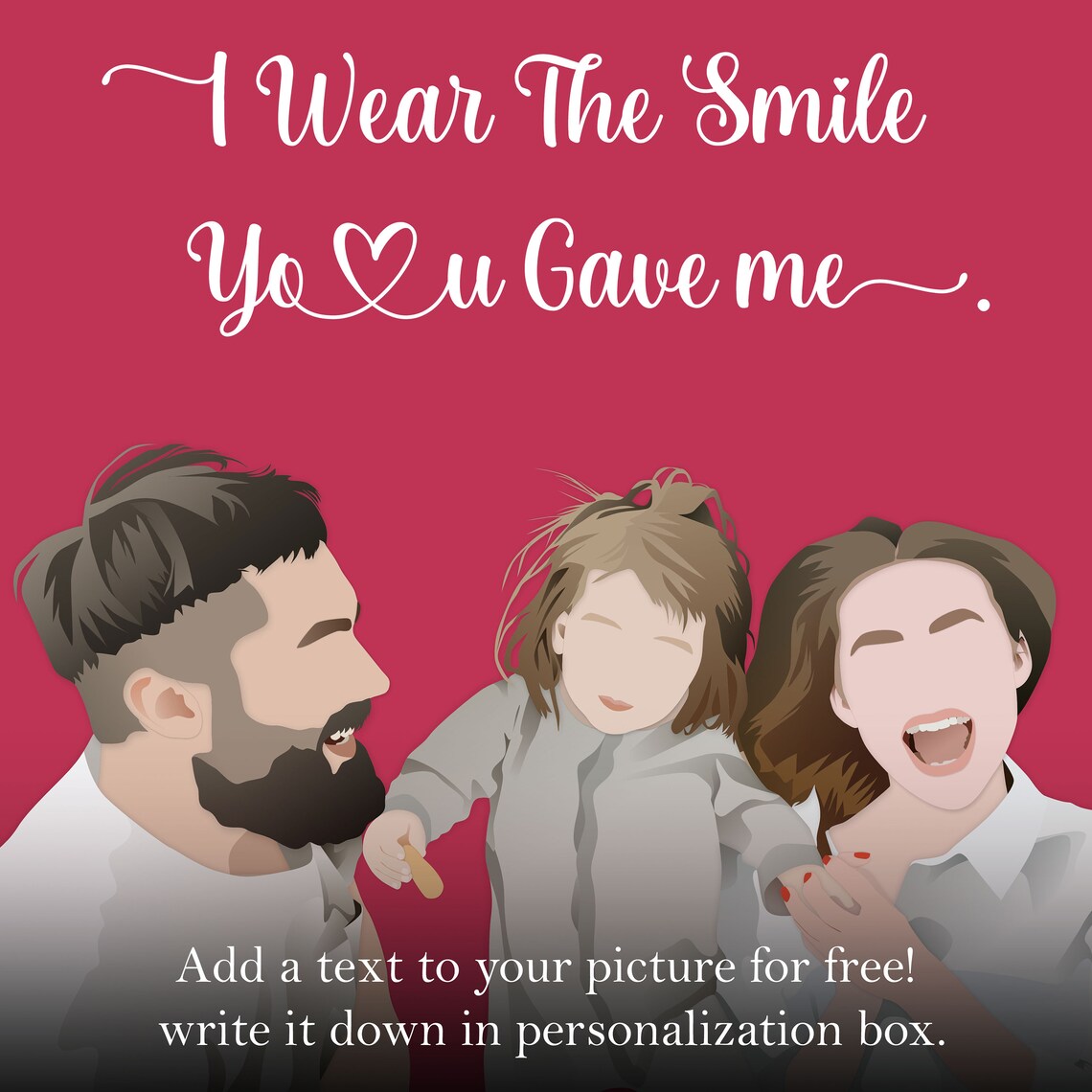 Custom Family Faceless Portrait From Photo Custom Faceless - Etsy