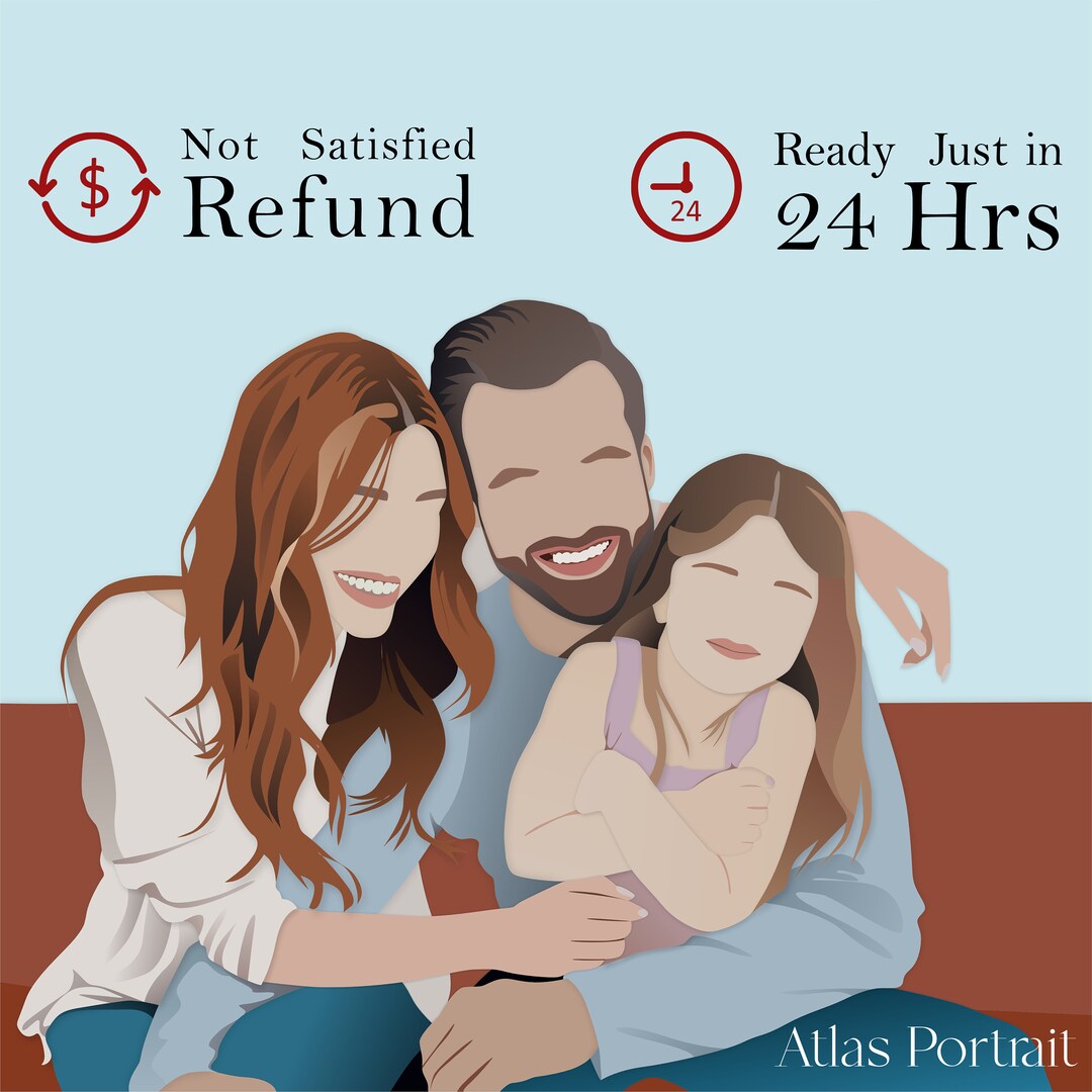 Custom Family Faceless Portrait From Photo Custom Faceless - Etsy