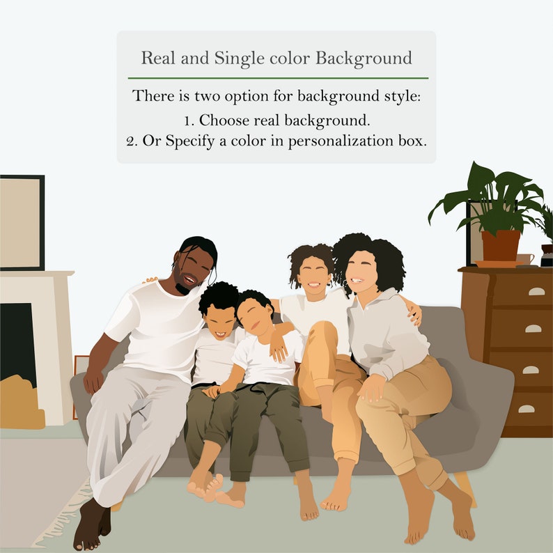 Custom Family Faceless Portrait From Photo Custom Faceless - Etsy