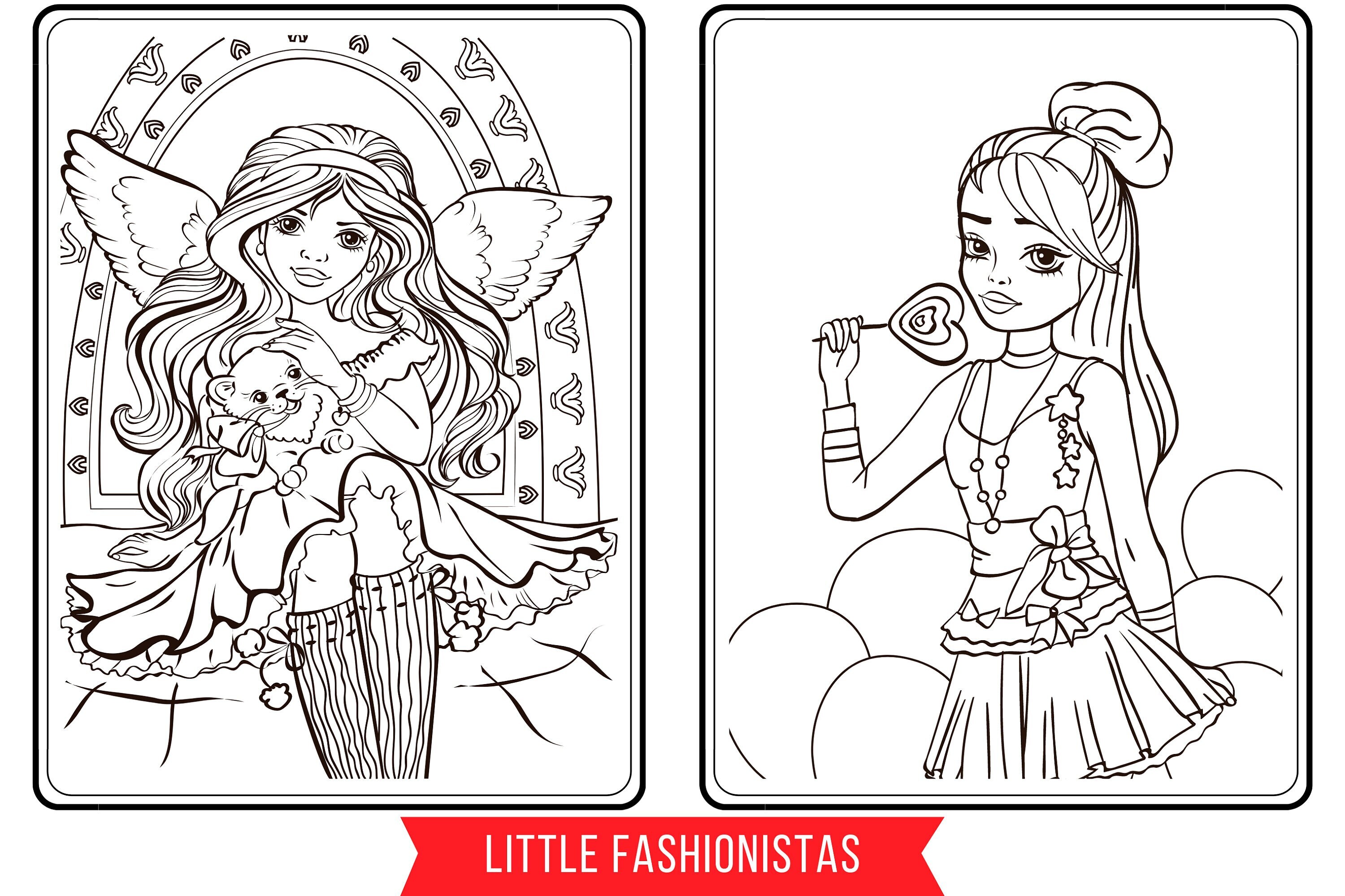 Fashion Coloring Pages: Little Fashionistas | Coloring Book for Girls ...