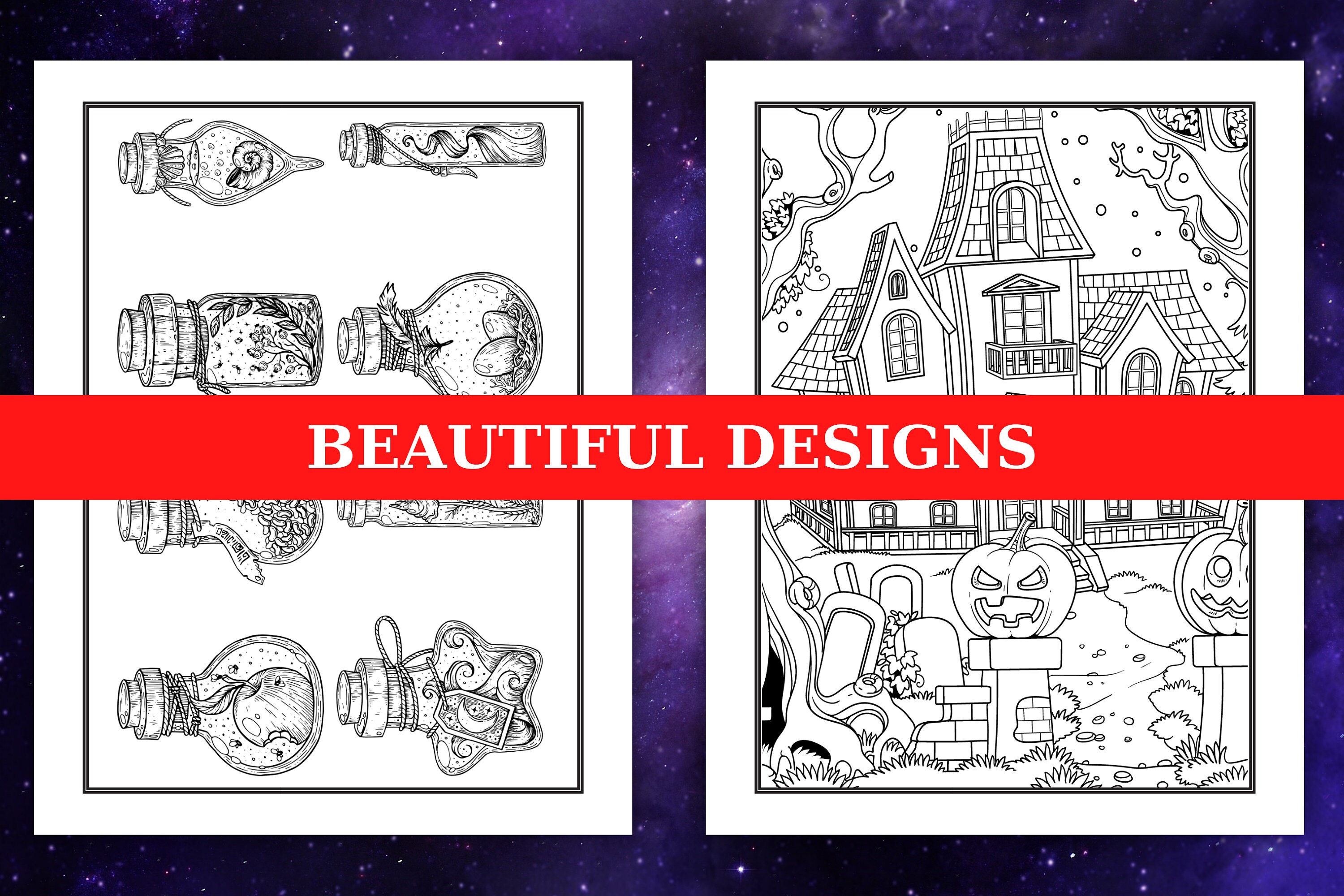 Witch Coloring Pages Witch Coloring Book for Adults and Teens 47 ...