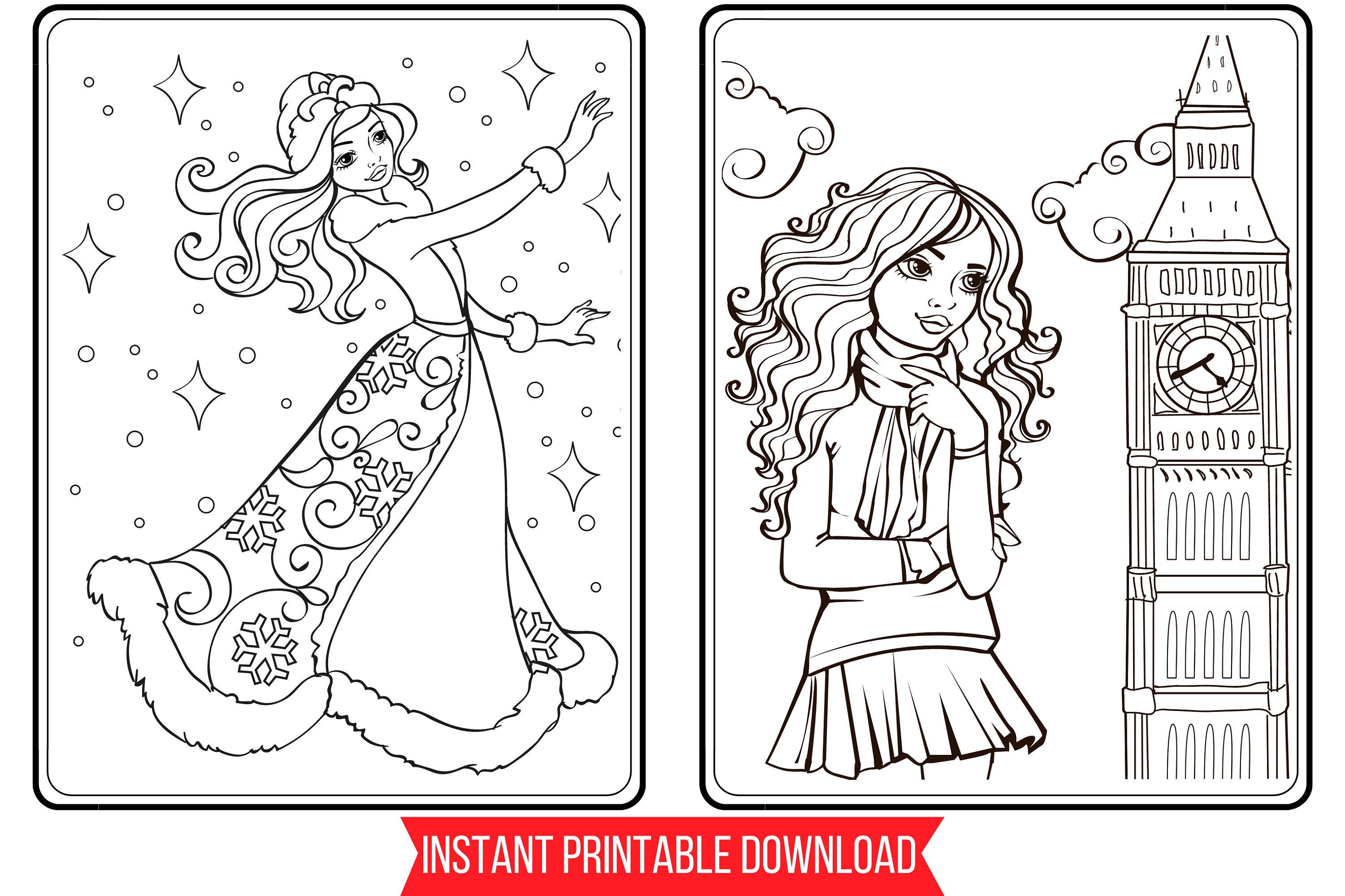 Fashion Coloring Pages: Little Fashionistas | Coloring Book for Girls ...