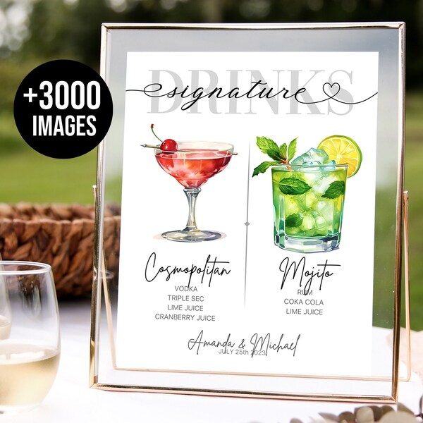 Signature Drink Sign - Etsy