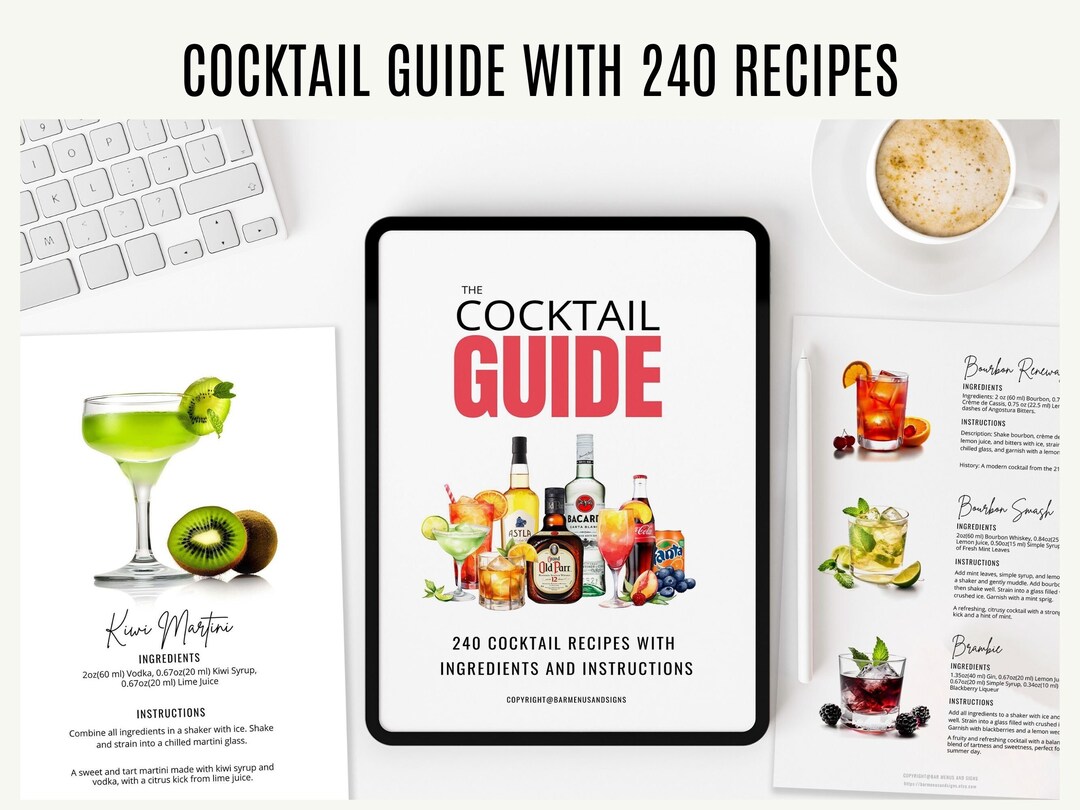 240 Cocktail Recipes Guide: DIY Drink E-book (instant Download) - Etsy