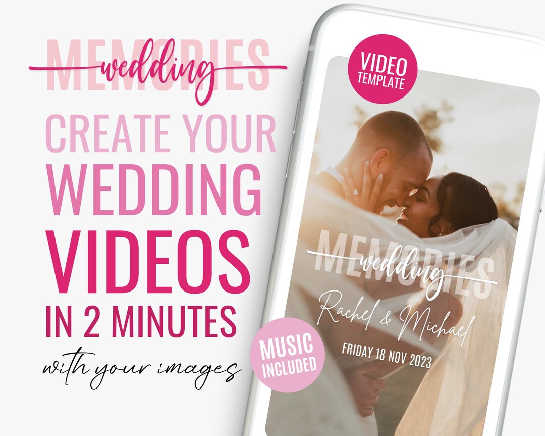 Wedding Template Wedding Video Template Wedding Day Video - Etsy