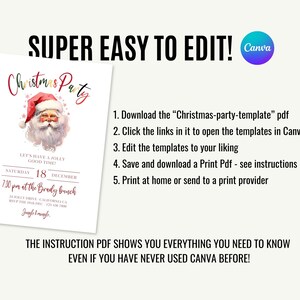 Editable Christmas Party Invitation, Christmas Invitation, Christmas ...