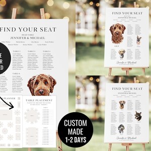 Custom Pet Seating Chart, Dog Seating Chart Sign, Custom Seating Chart ...