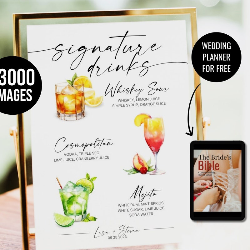 Wedding Drink Sign - Etsy