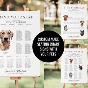 Custom Dog Seating Chart Sign, Pet Seating Chart Sign, Custom Seating ...
